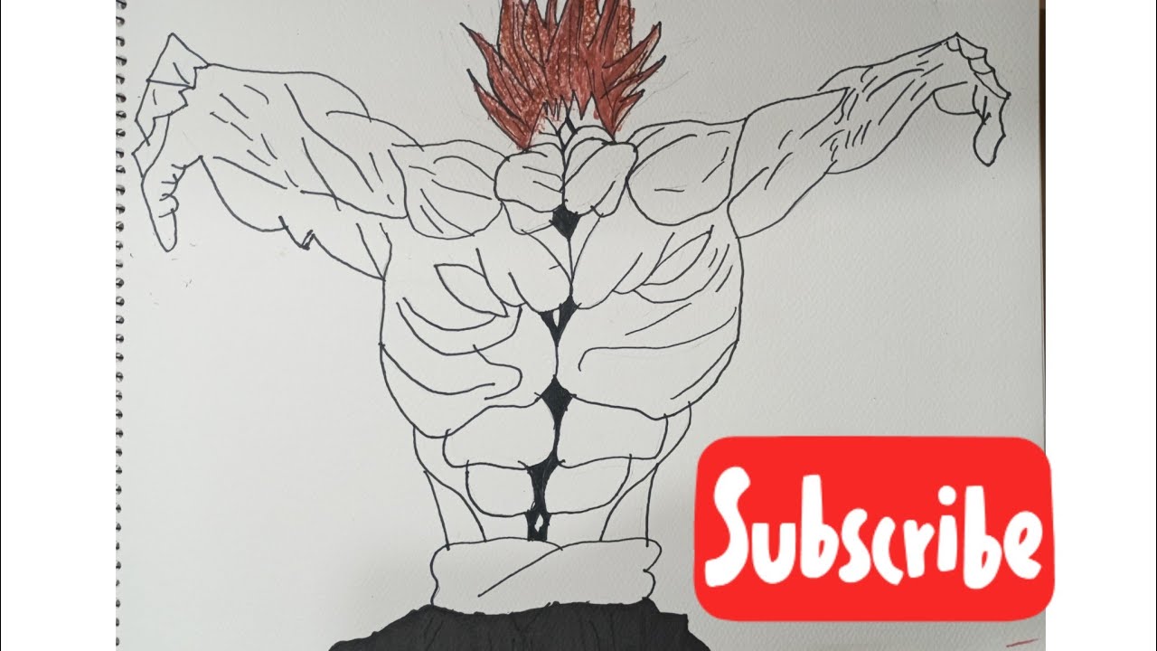 Easy Anime Drawing || How to Draw yujiro Hanman's Demon Back || Step by ...