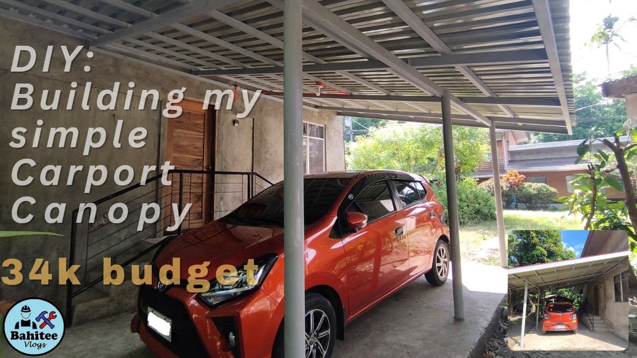 VLOG 33 | DIY • Garage Canopy ( Carport Canopy ) • Paggawa ng simpleng ...