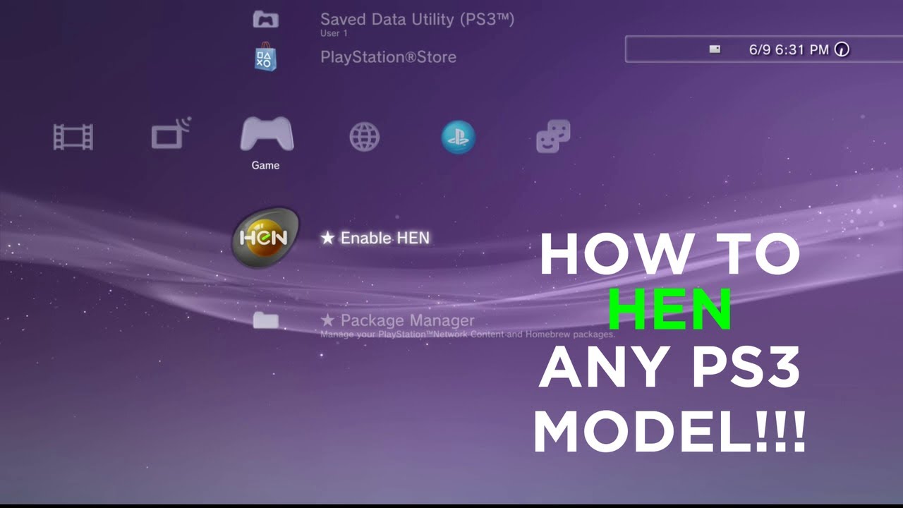 How to Install HEN/HFW on Any PS3 Firmware 4.86 or Lower!!! - YouTube