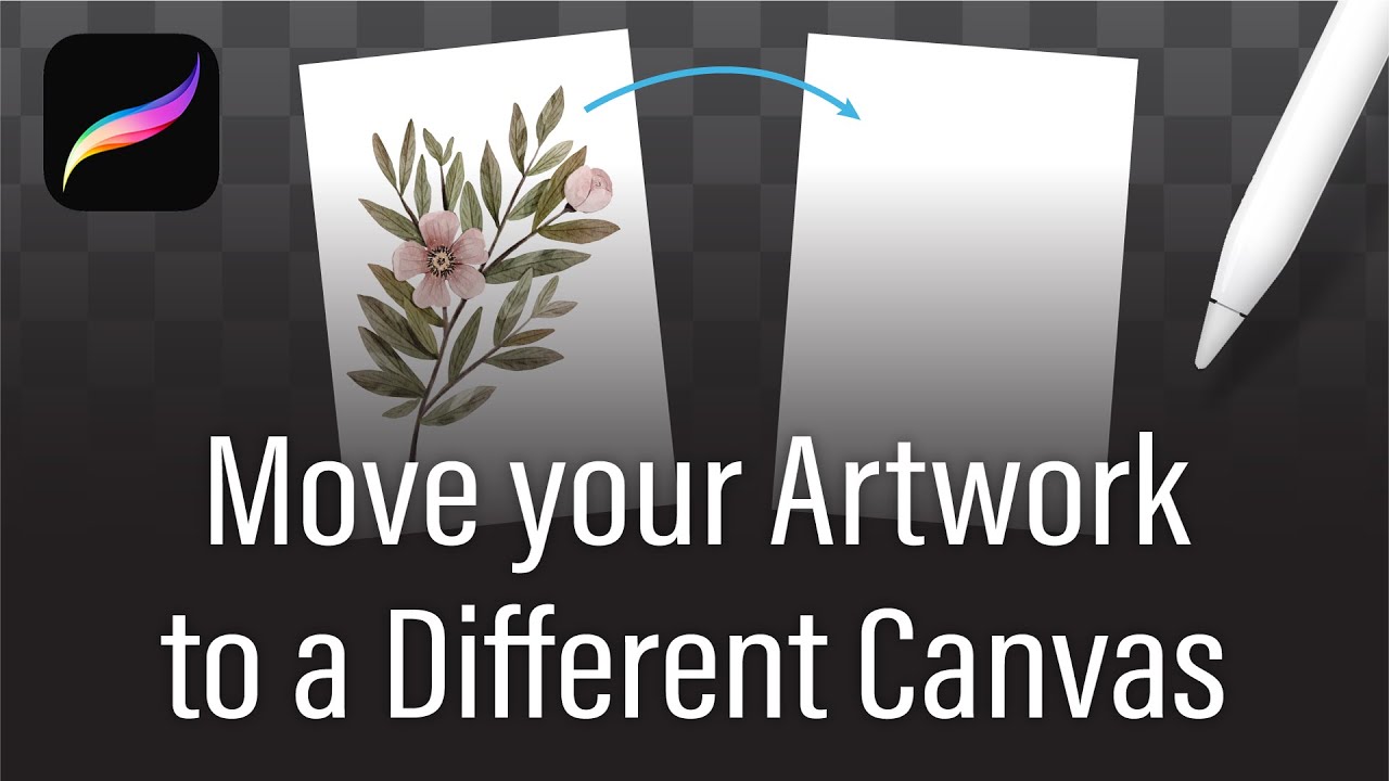 Move your artwork to a different Paper Texture Canvas // Procreate ...