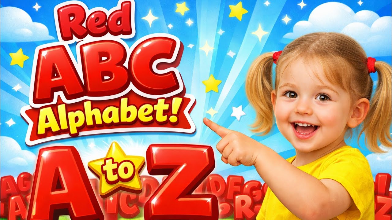 Red ABC Alphabet 🔴 | A to Z Letters for Kids | Learn ABC#nurseryrhymes ...