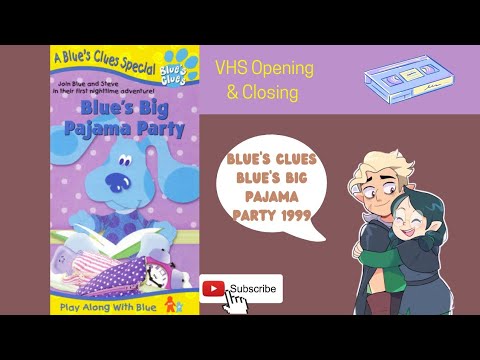 Blue's Clues Blue's Big Pajama Party 1999 VHS Opening & Closing