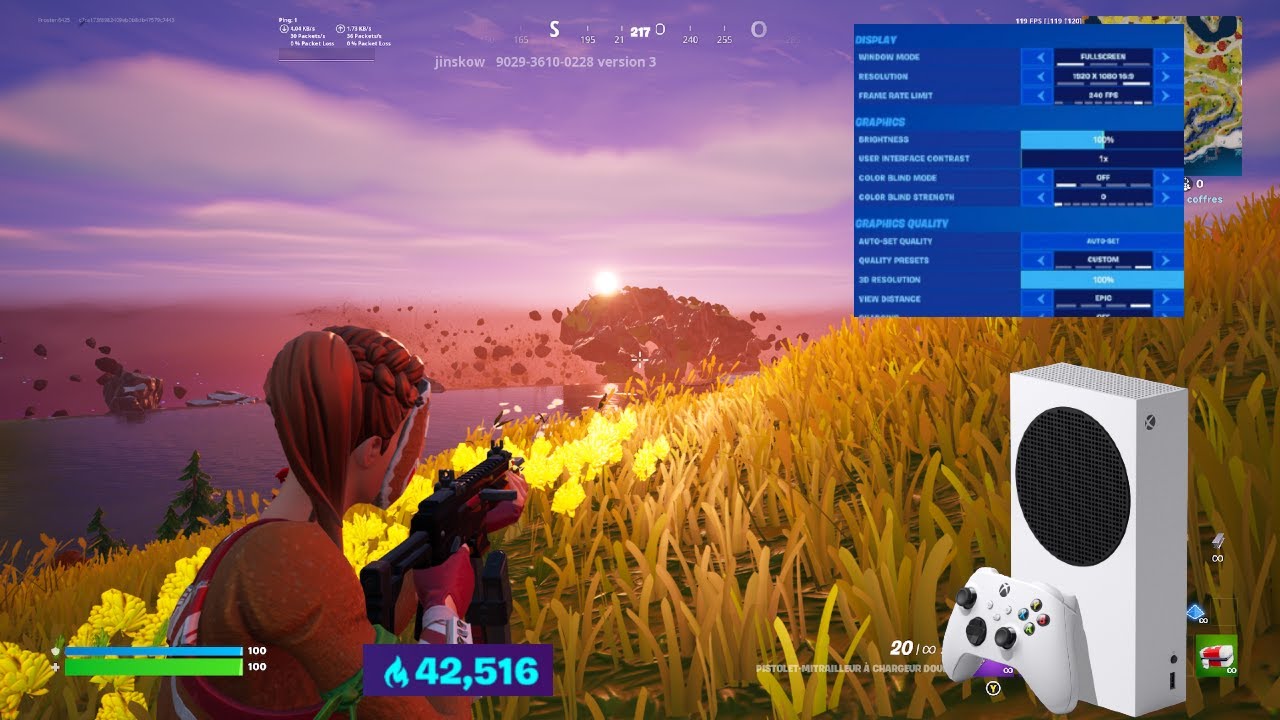 Fortnite Chapter 4 Xbox Series S/120 FPS/settings - YouTube