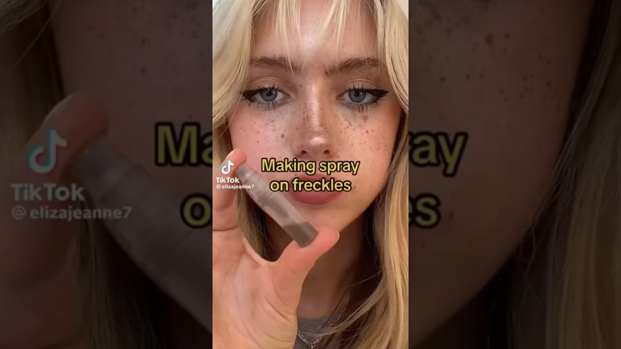 FRECKLES SPRAY!? 🤔 #freckles #makeuphacks #makeupideas #beautyshorts # ...