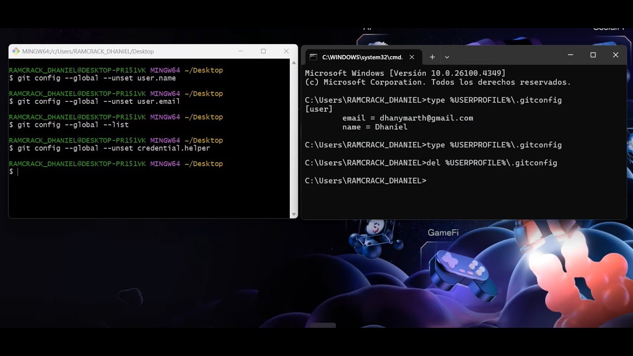 Configuracion GIT Global y Local - YouTube
