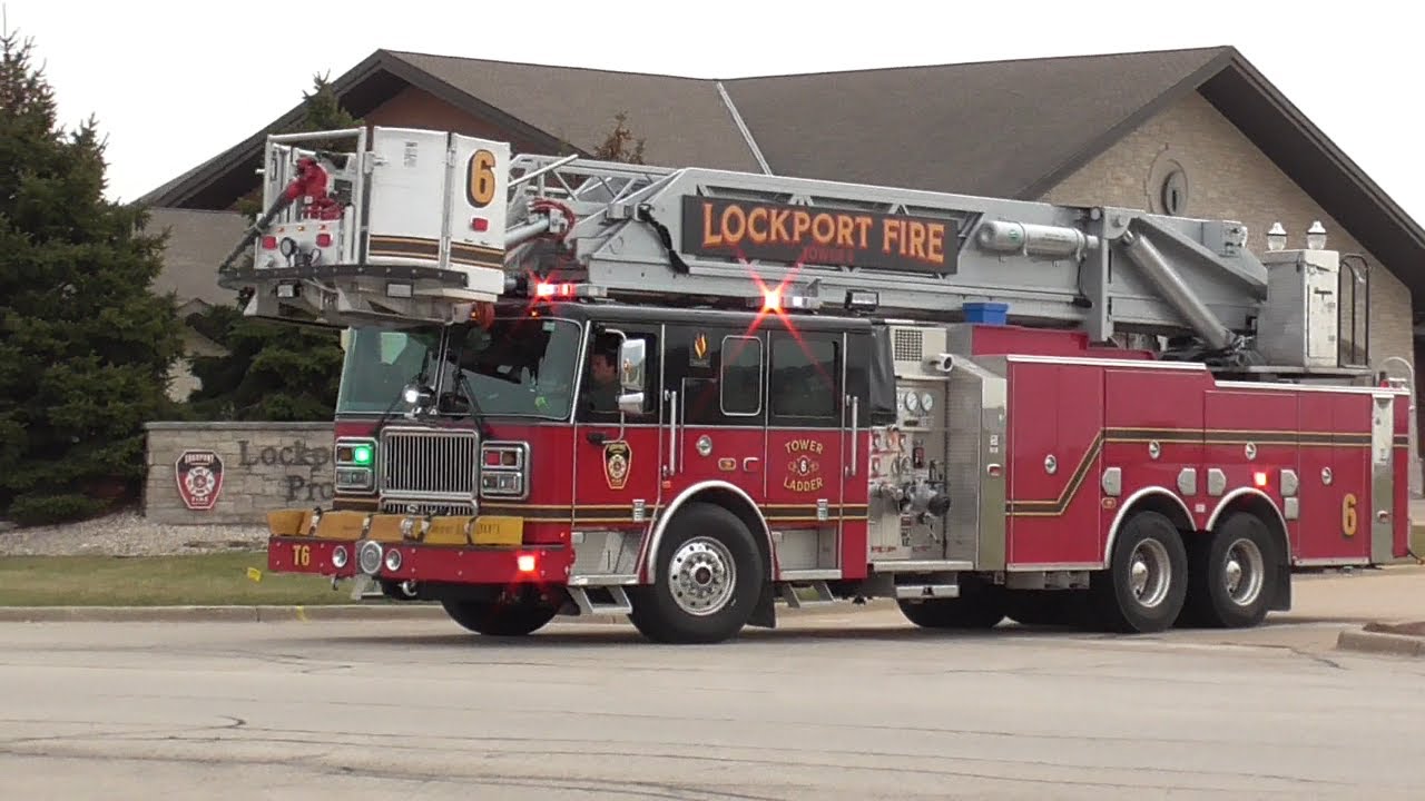 Lockport Fire Dist Battalion 11, Tower 6, and Ambulance 6 Responding ...