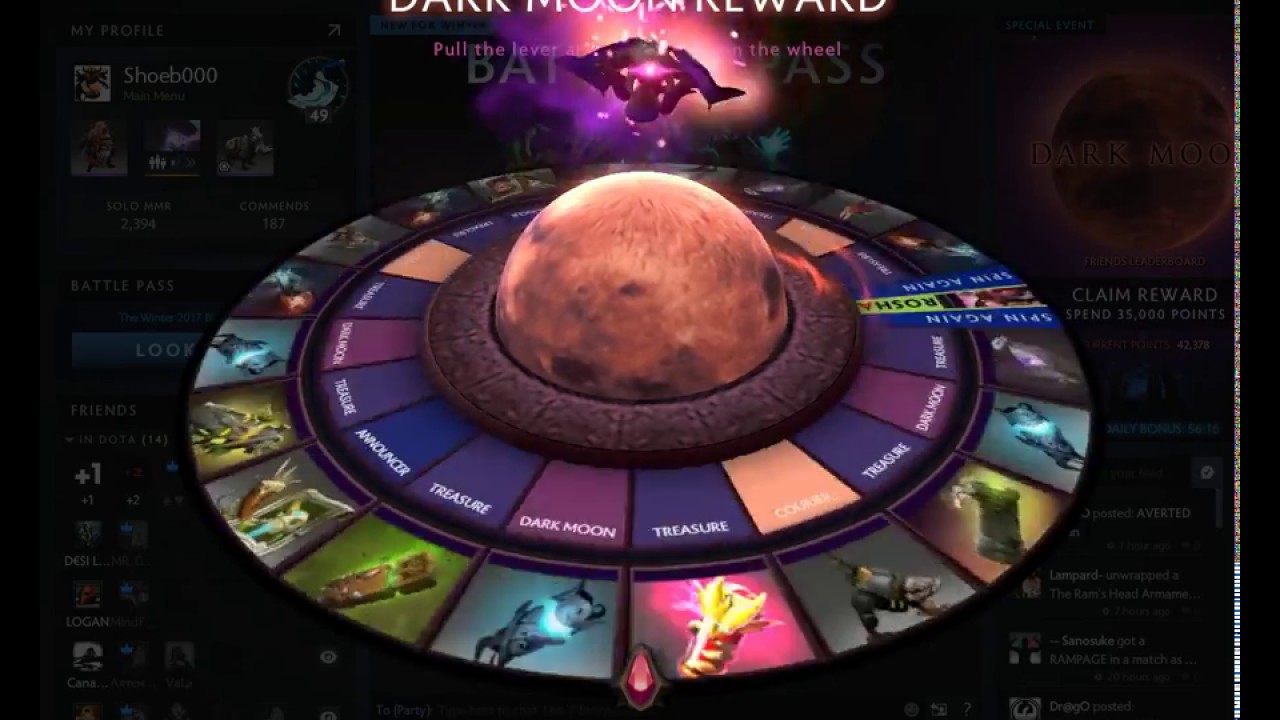 Baby Roshan Courier Spin Dark Moon Rewards Treasure of Cannon's Fuse ...