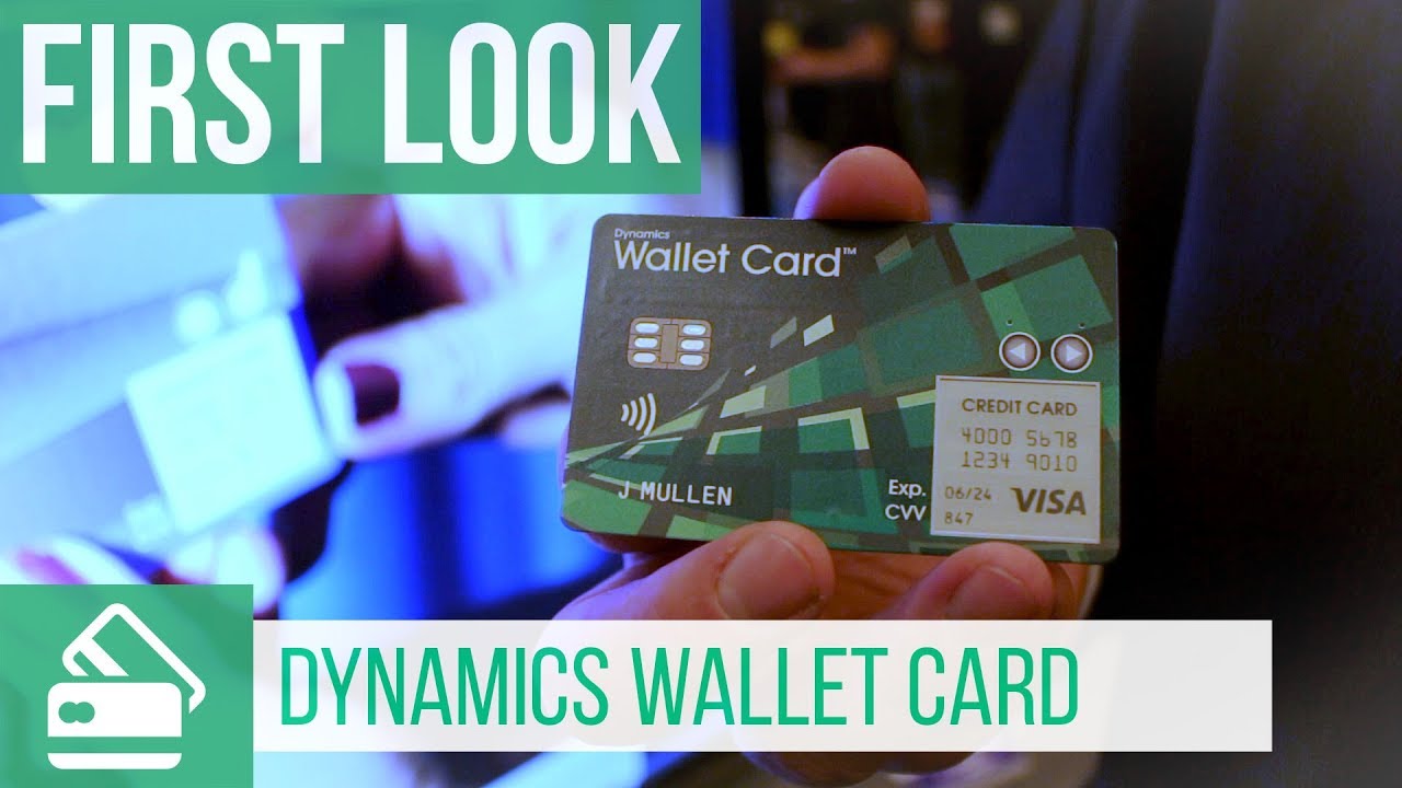 Dynamics Wallet Card with cellphone connection #MWC2018 - YouTube