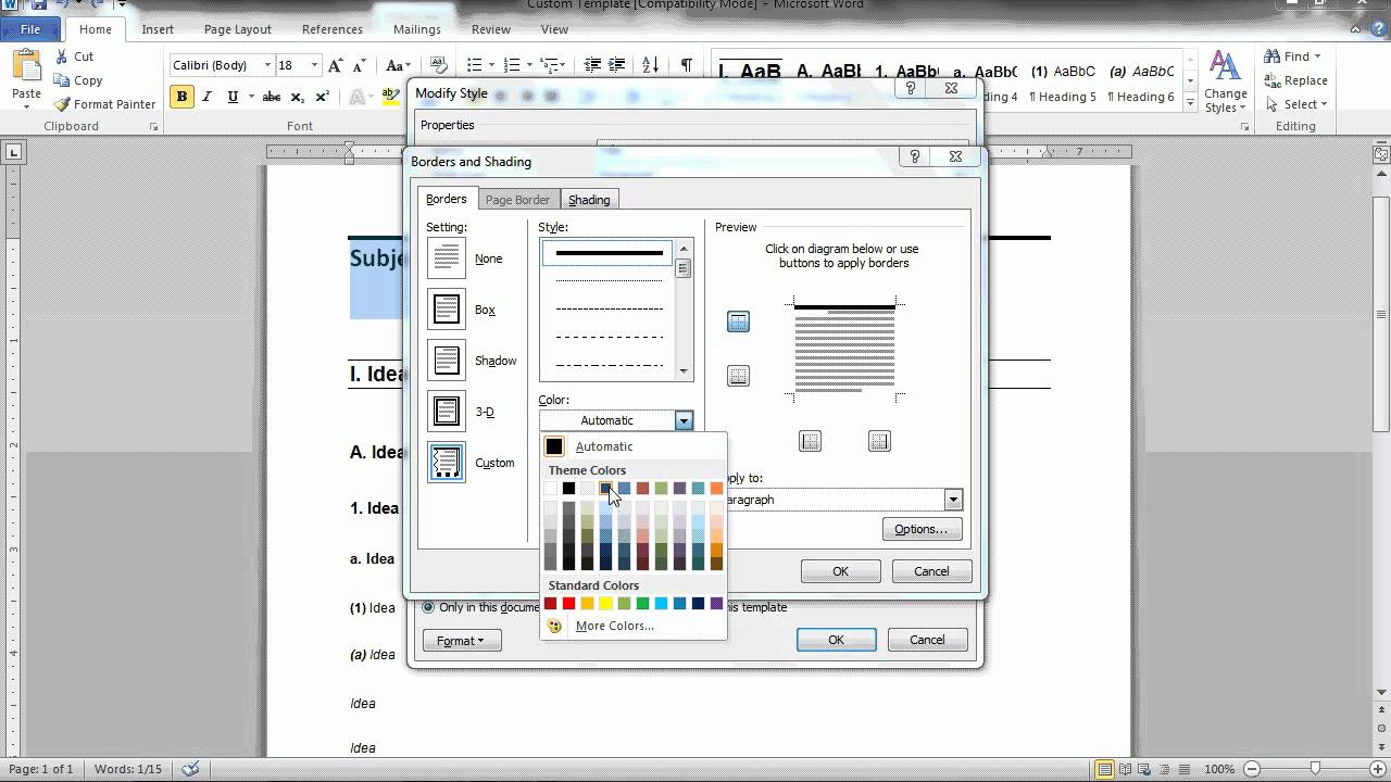 How to Create a Custom Word Template in MindView - Microsoft Word ...