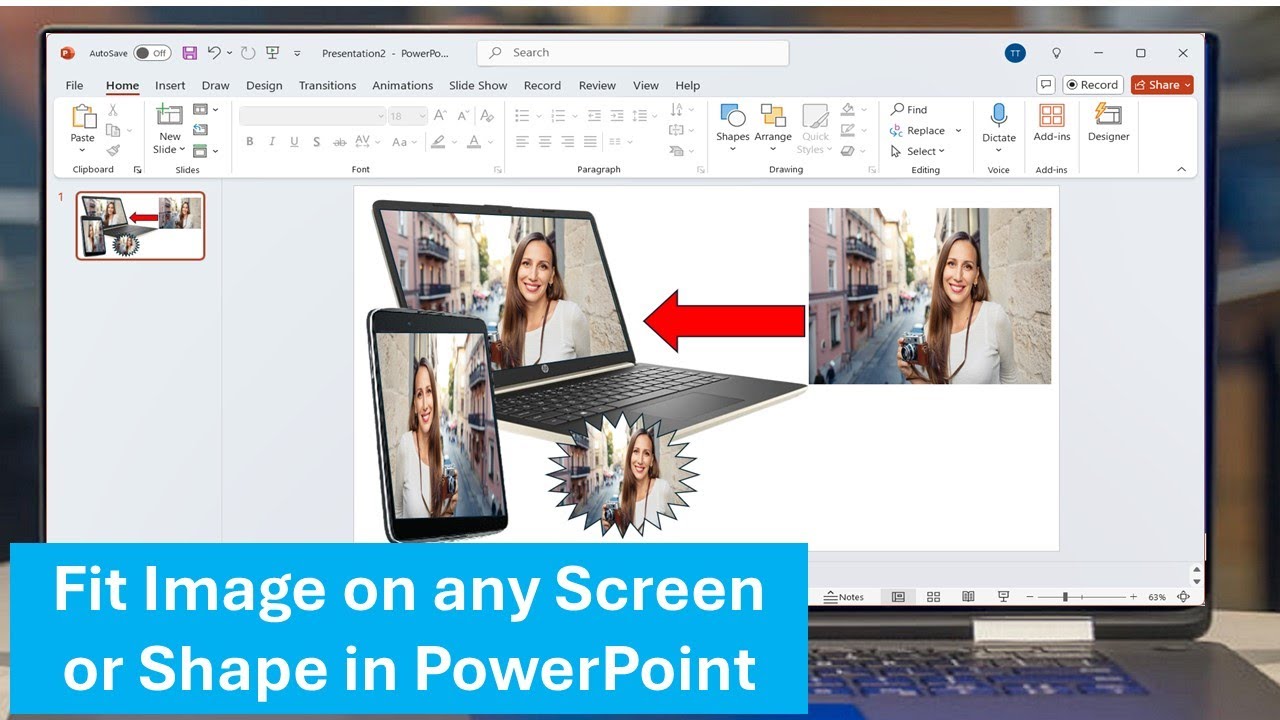 How to Fit Image on any Screen or Shape in PowerPoint - YouTube