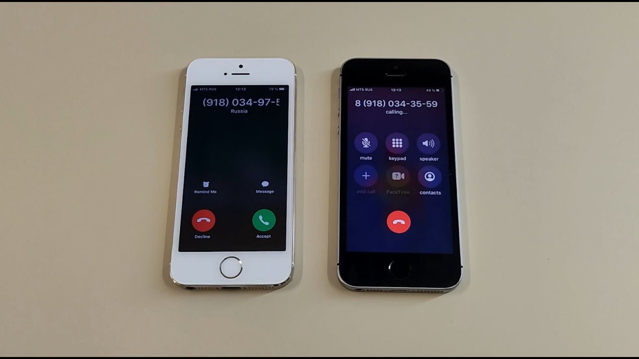 Incoming call & Outgoing call at the Same Time Apple iPhone 5s vs 5se ...