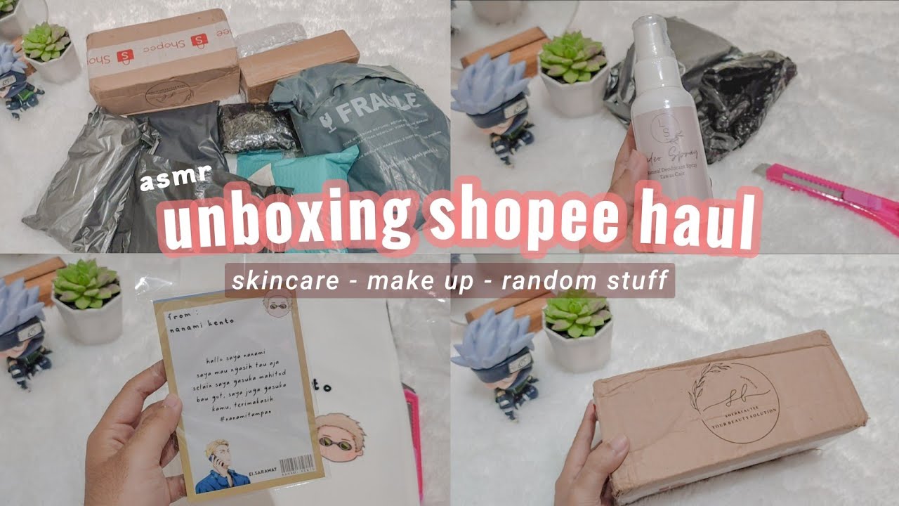 unboxing shopee haul🛍 | skincare • make up • random stuff | aesthetic - YouTube