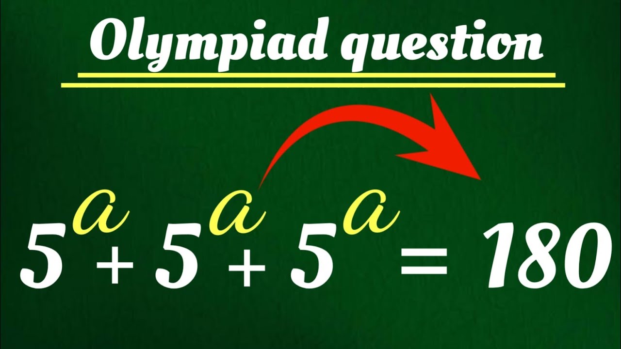 A Beautiful Olympiad Exponential problem || Maths Olympiad question # ...