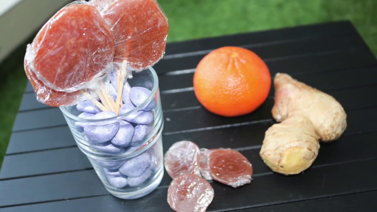 orange ginger lollipops - YouTube