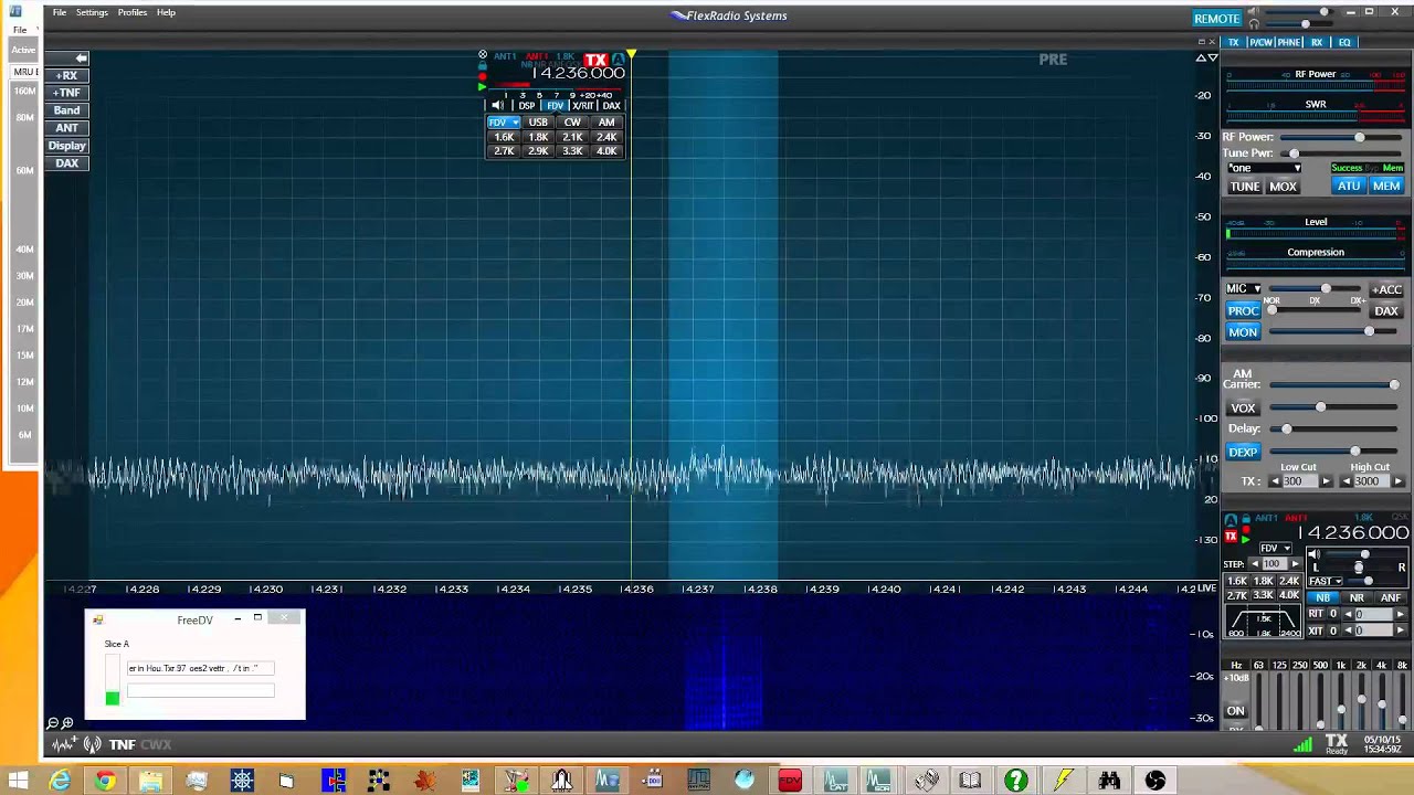 FreeDV example in Flex 6300 - YouTube