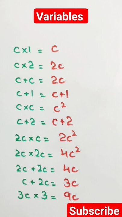 Addition and Multiplication of Variables #maths #algebra #shorts - YouTube
