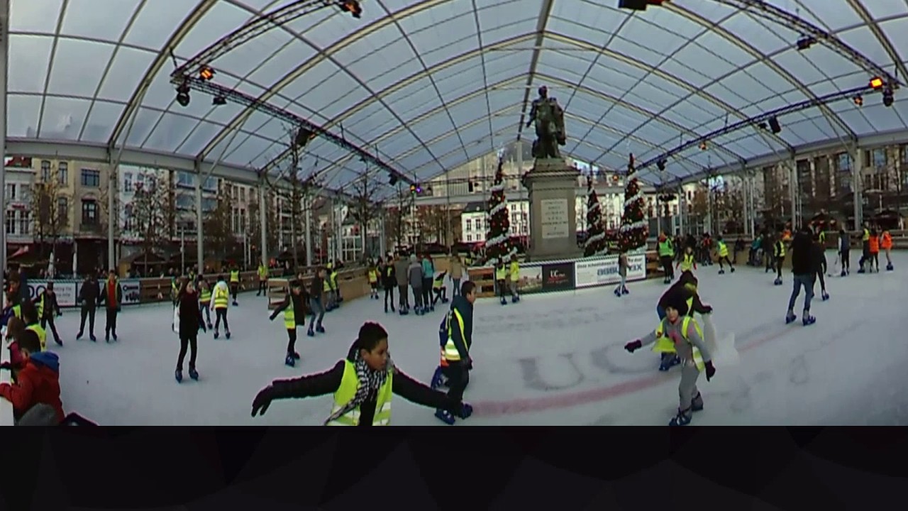 Ice Skating on Groenplaats in Antwerp, Belgium 3D / 360 - YouTube
