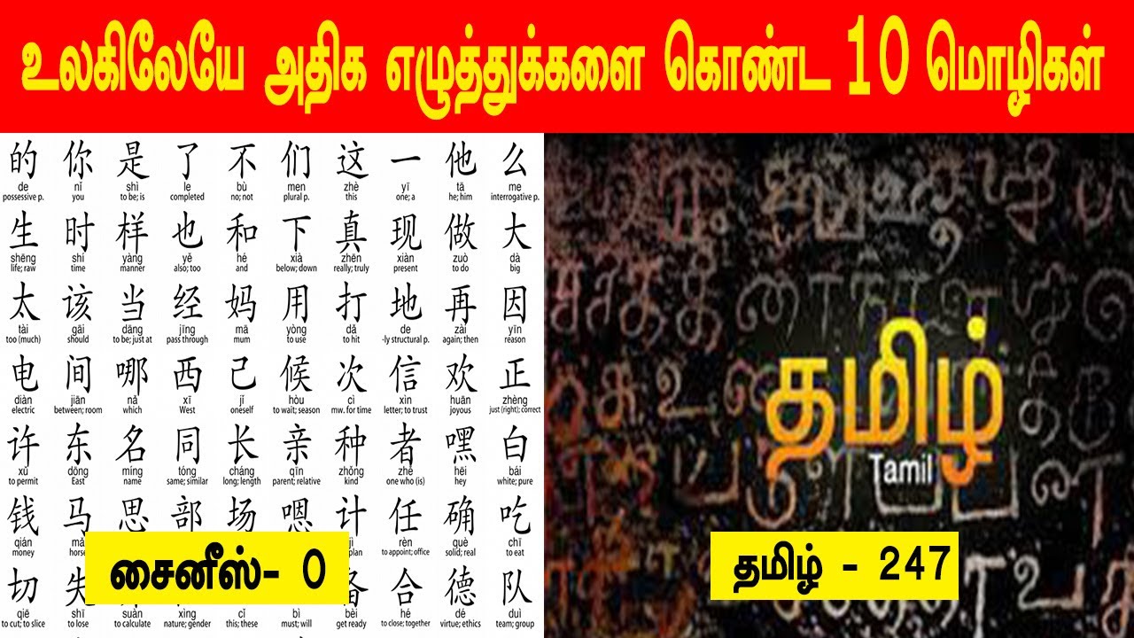 தமிழை விட அதிக உயிர் எழுத்துக்கள் உள்ள மொழி உள்ளது தெரியுமா .? TOP 10 ...