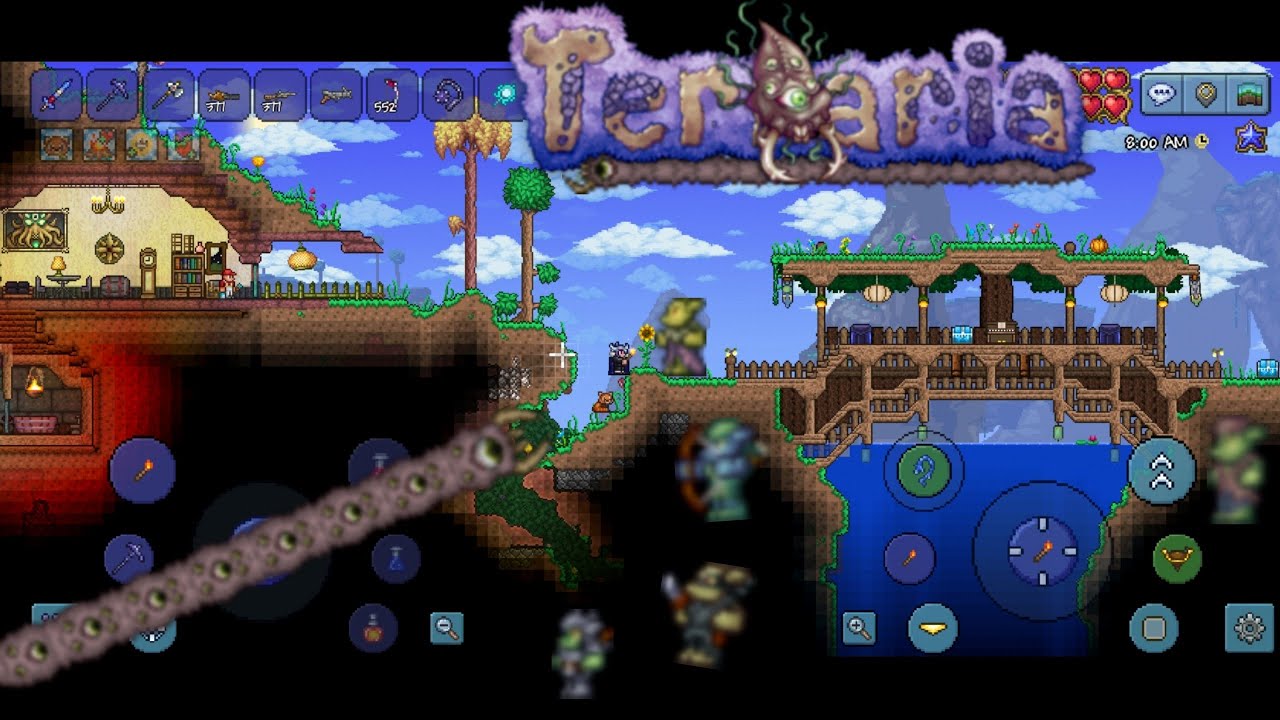 Terraria Mobile 1.4 | Tập 7: Đánh boss Eater of Worlds và binh đoàn ...