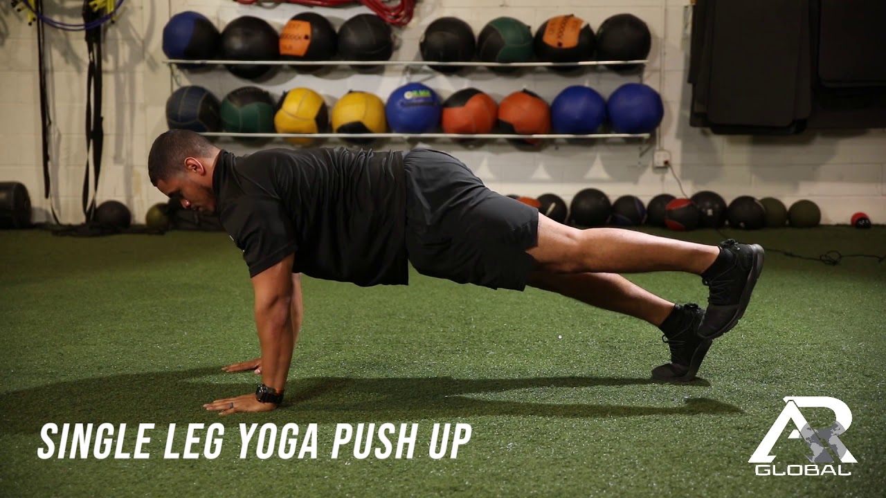 Single Leg Yoga Push Up - YouTube