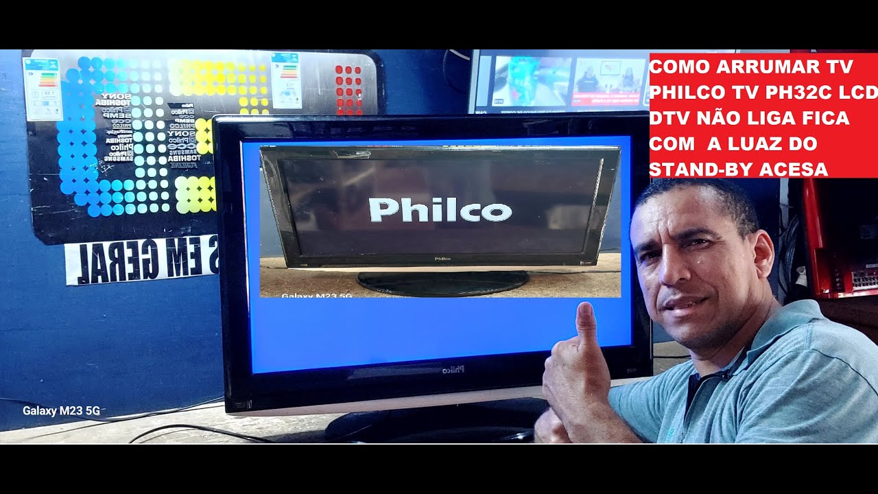 COMO ARRUMAR TV PHILCO TV PH32C LCD DTV NÃO LIGA FICA COM A LUAZ DO ...