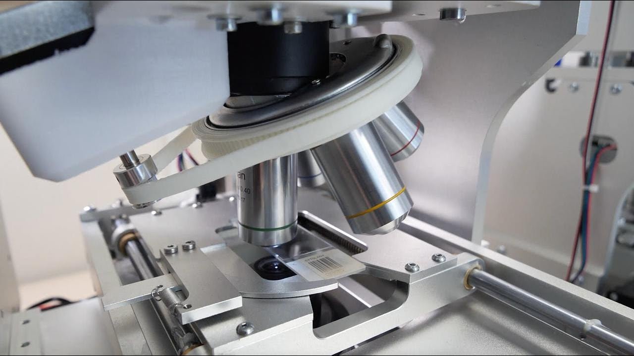 RoboScope - сканер для микроскопии - YouTube