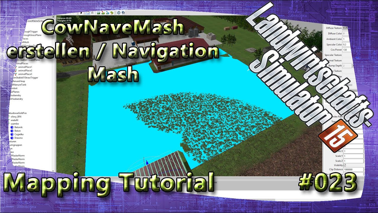 LS15 Giants Editor Map Tutorial #023 CowNavMash erstellen / Navigation ...