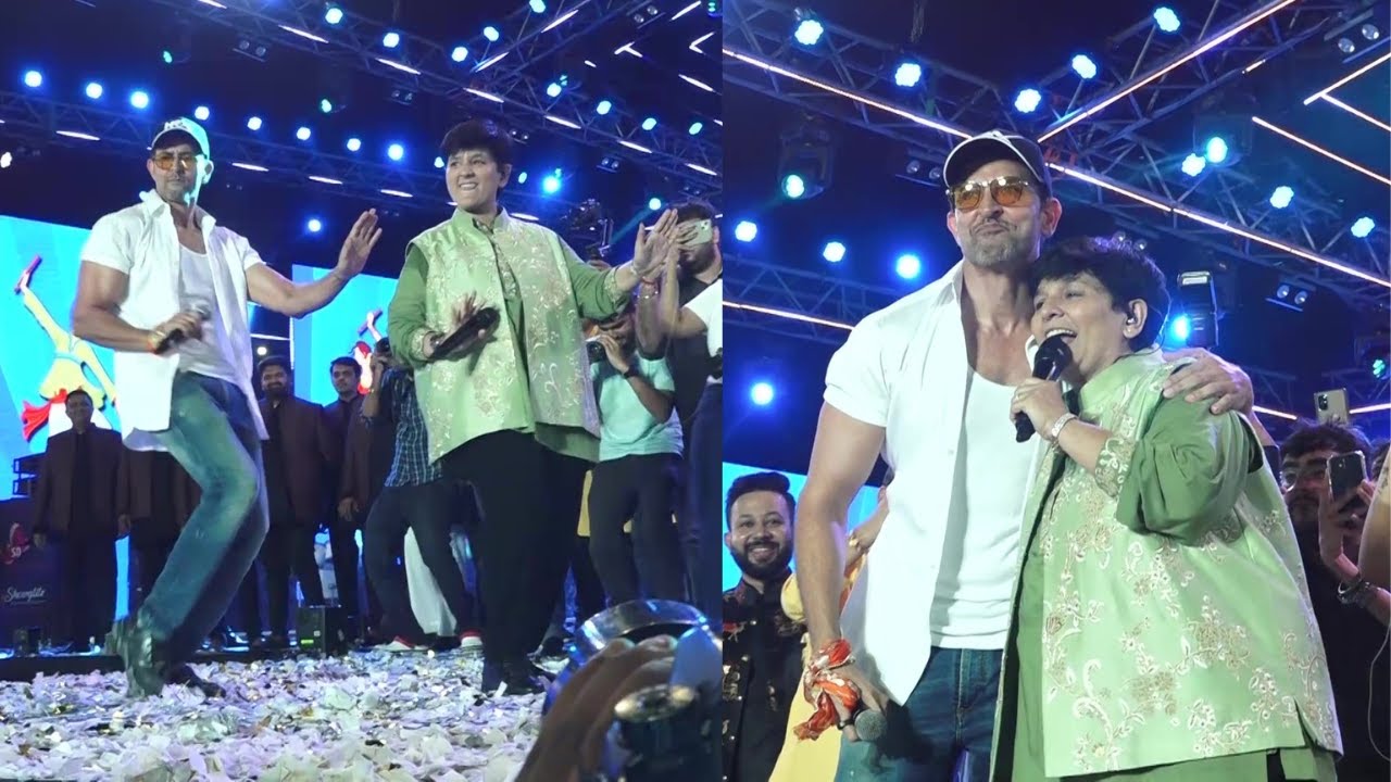 ऋतिक रोशन ने फाल्गुनी पाठक के साथ किया डांडिया |Hrithik Roshan Garba With Falguni Pathak At ...