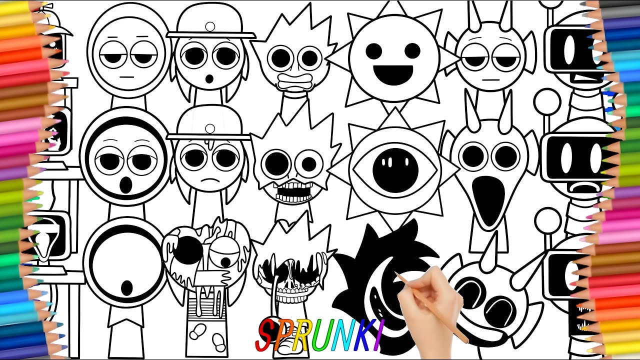 Incredibox SPRUNKI NEW Coloring Pages How to color Sprunki Phase 1 VS ...