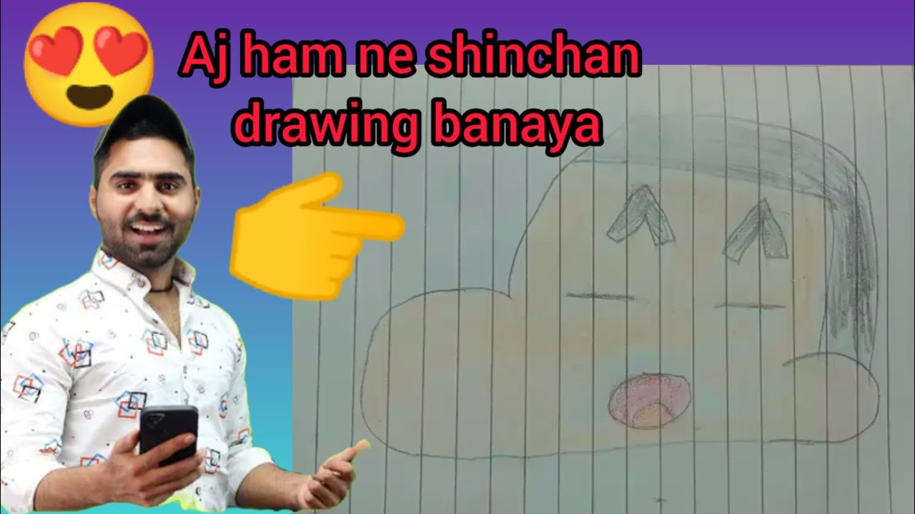 👉🥰easy shinchan drawing | how to make shinchan drawing | आसान शिनचन ...