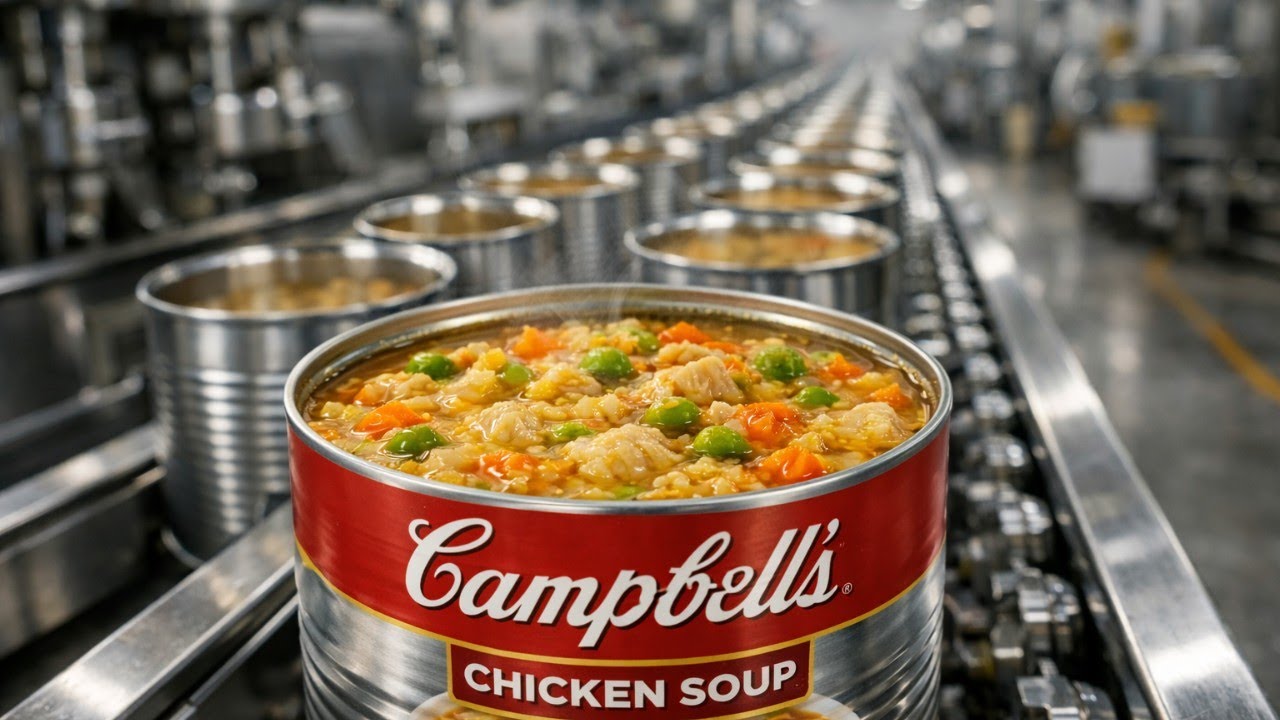 How Millions of Canned Soups Are Made Everyday | Inside Soup Factory ...