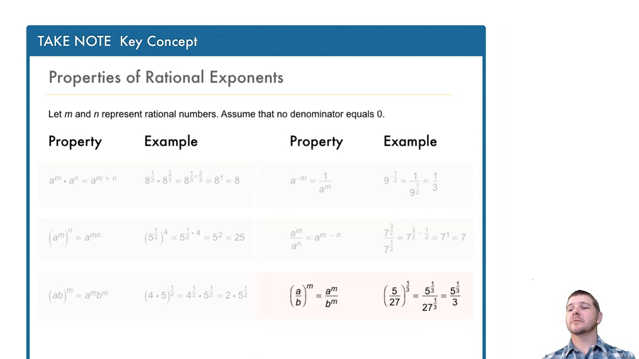 Algebra 2 6-4 Rational Exponents: Problem 4 - Combining Radical ...