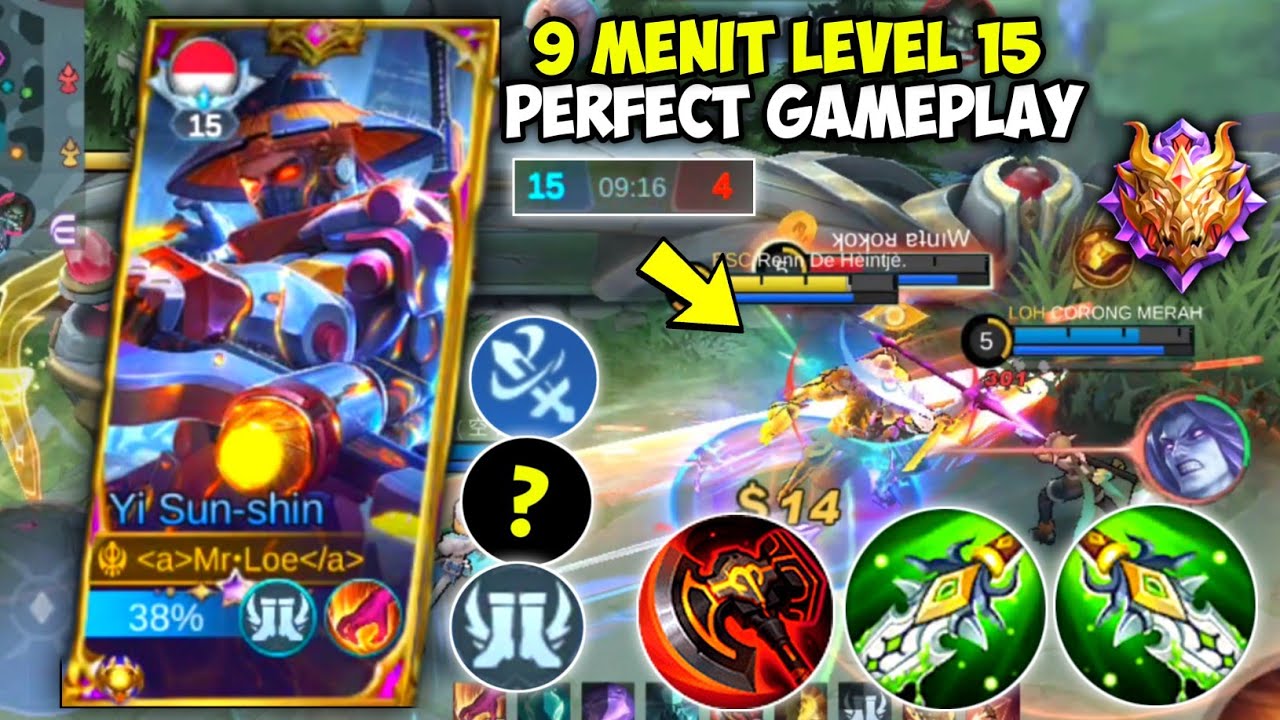 YI SUN SHIN 10× WINSTREAK 9 MENIT LEVEL 15 TUTORIAL FARMING ROTATION EMBLEM & BUILD NEW PATCH ...