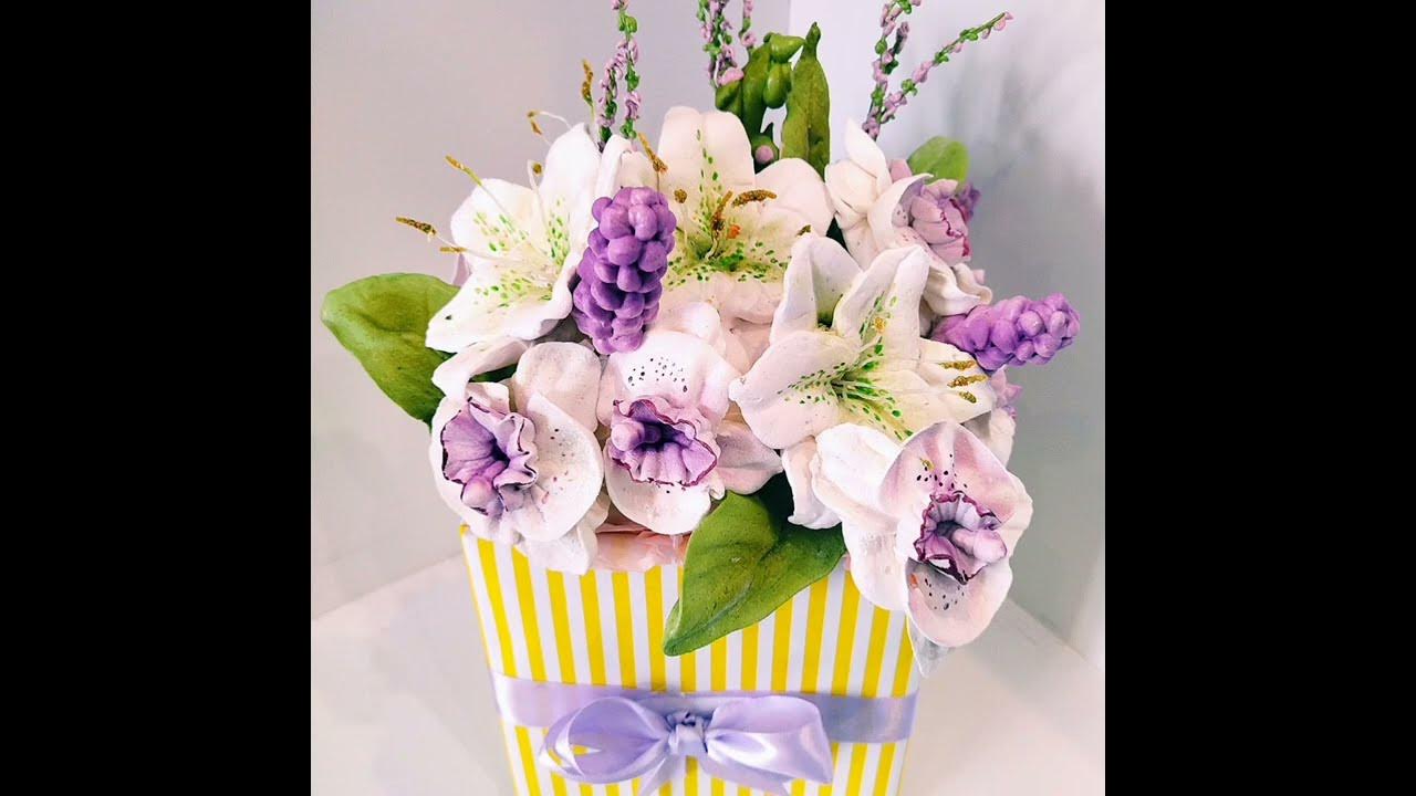 ЗЕФИРНЫЕ ЛИЛИИ И ОРХИДЕИ #зефирныецветы #зефирнаяфлористика #цветы # ...