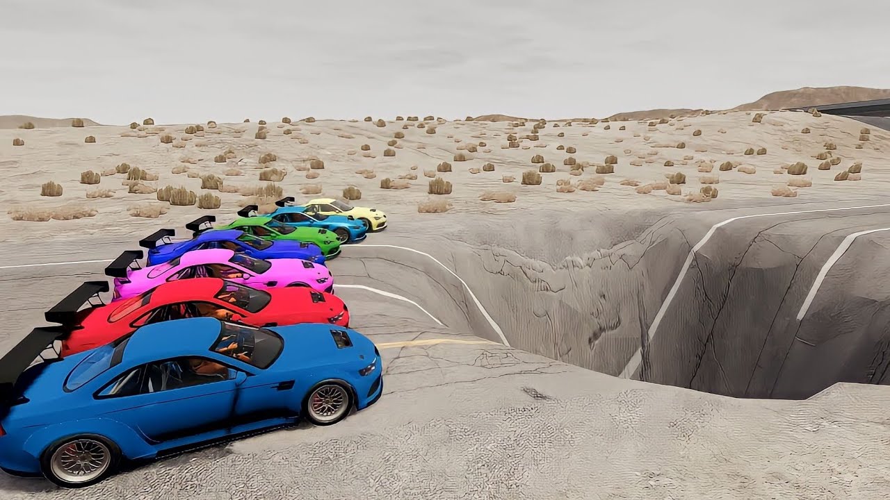 High Speed Car VS Potholes #39 BeamNG Driver | KIDS GAMES - YouTube