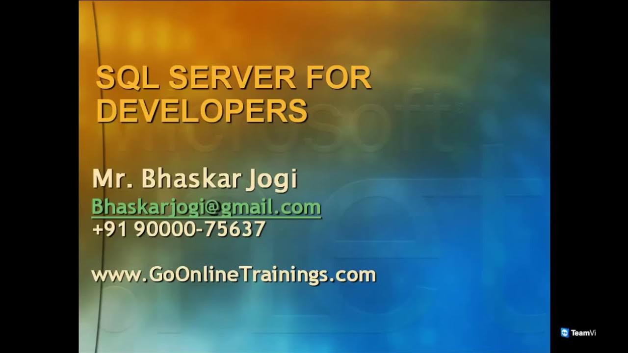 Intro to SQL Server - YouTube