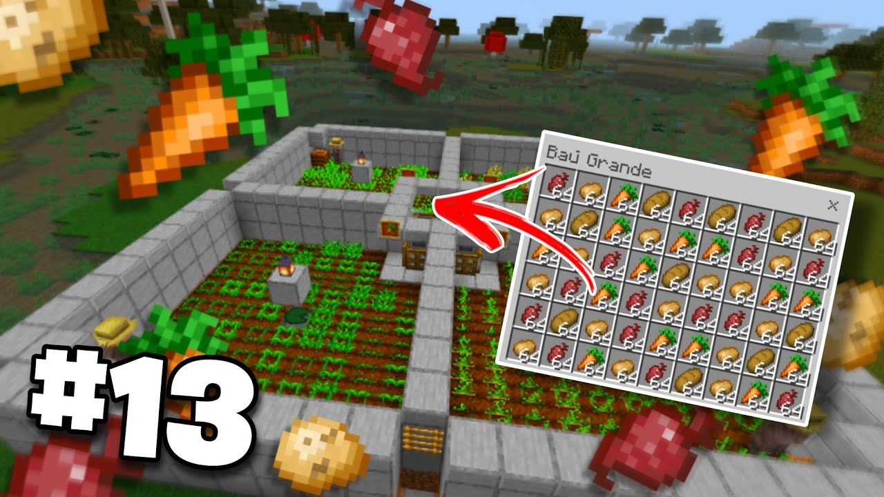 A MELHOR FARM DE COMIDA(BATATA, CENOURA, PÃO E BETERRABA) - MINECRAFT ...