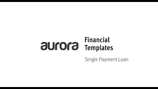 Single Payment Loan