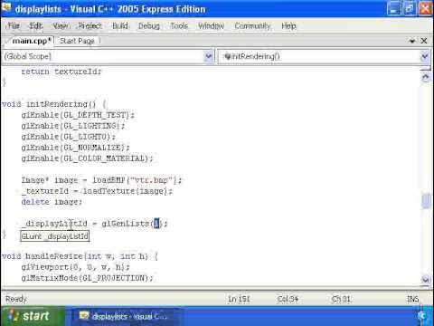 OpenGL Video Tutorial Display Lists - YouTube