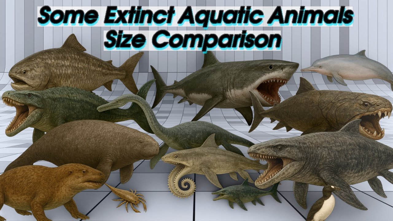 Some Extinct Aquatic Animals-Size Comparison - YouTube