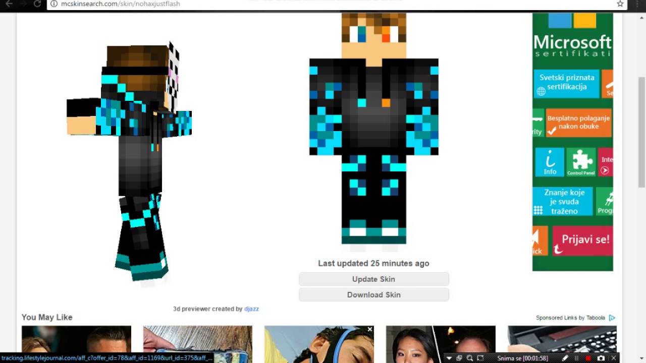 kako dobiti skin za minecraft i drugi igraci ga vide stvarno radi ...