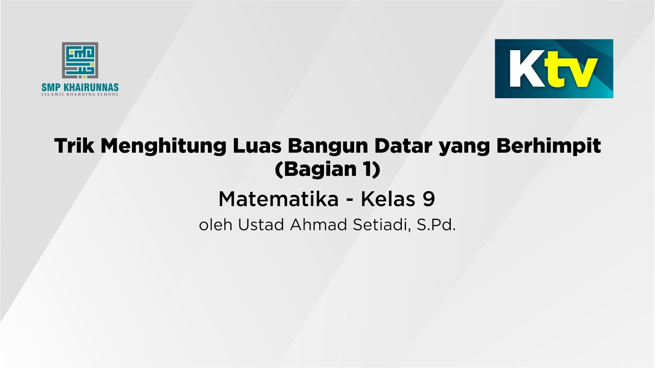 Trik Menghitung Luas Bangun Datar yang Berhimpit #Part 1 - YouTube