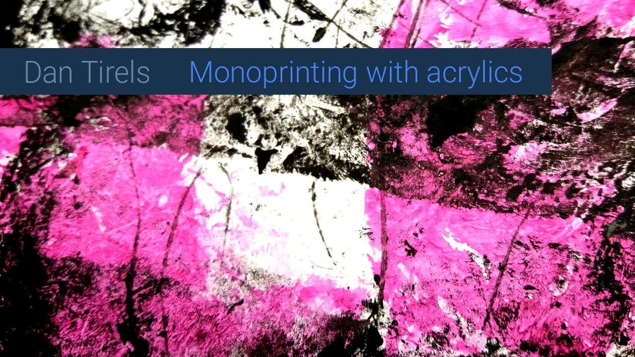 Monoprinting techniques using just acrylic paint - YouTube