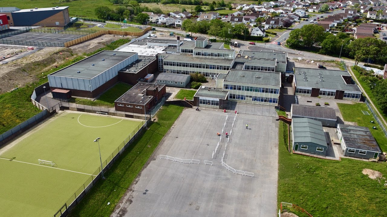 Cefn Saeson School 1974-2021 pre-demolition drone video HD 1080p - YouTube