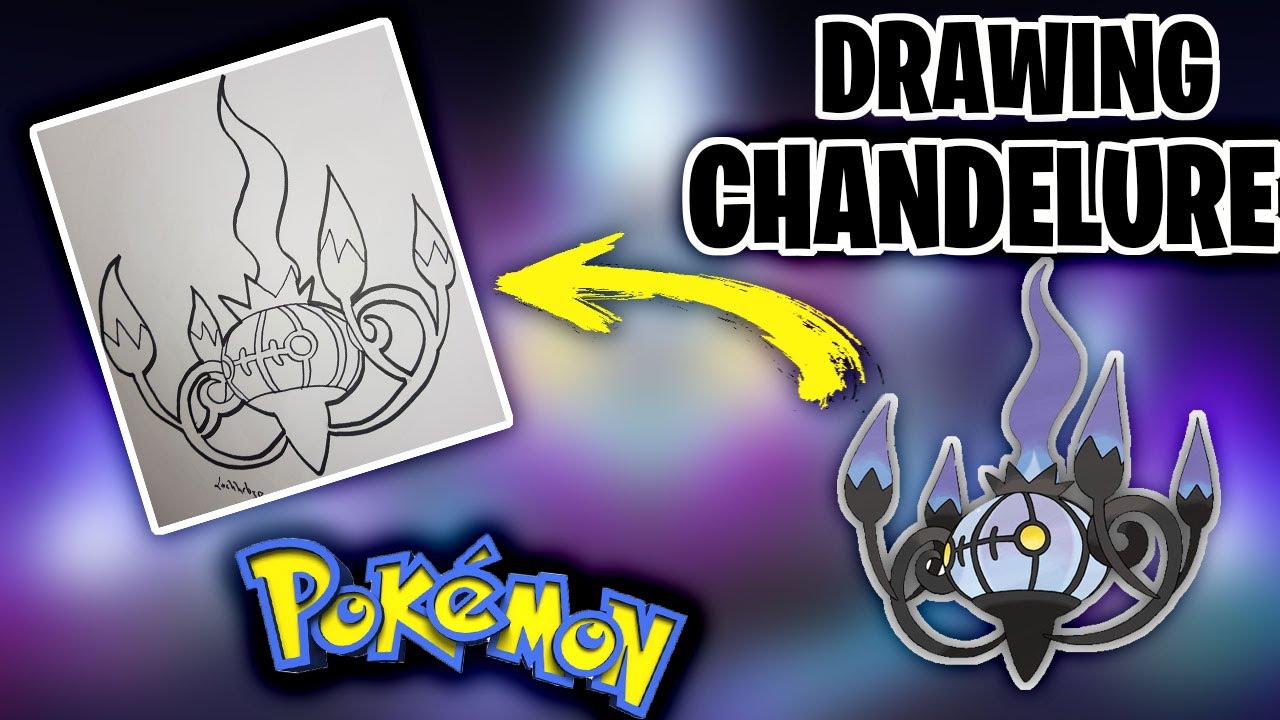 How To Draw Chandelure From Pokemon Gen 5 Speed Drawing - YouTube