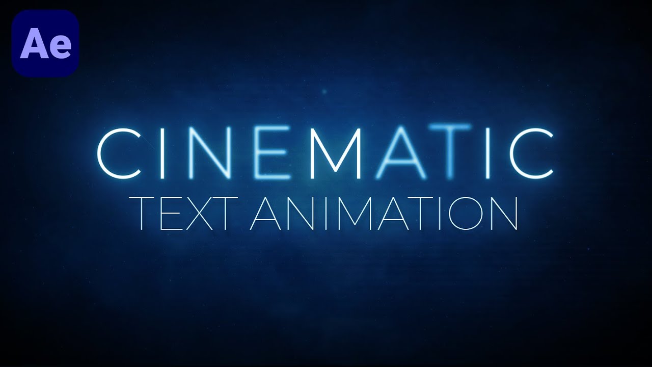 Cinematic Text Animation in After Effects - YouTube