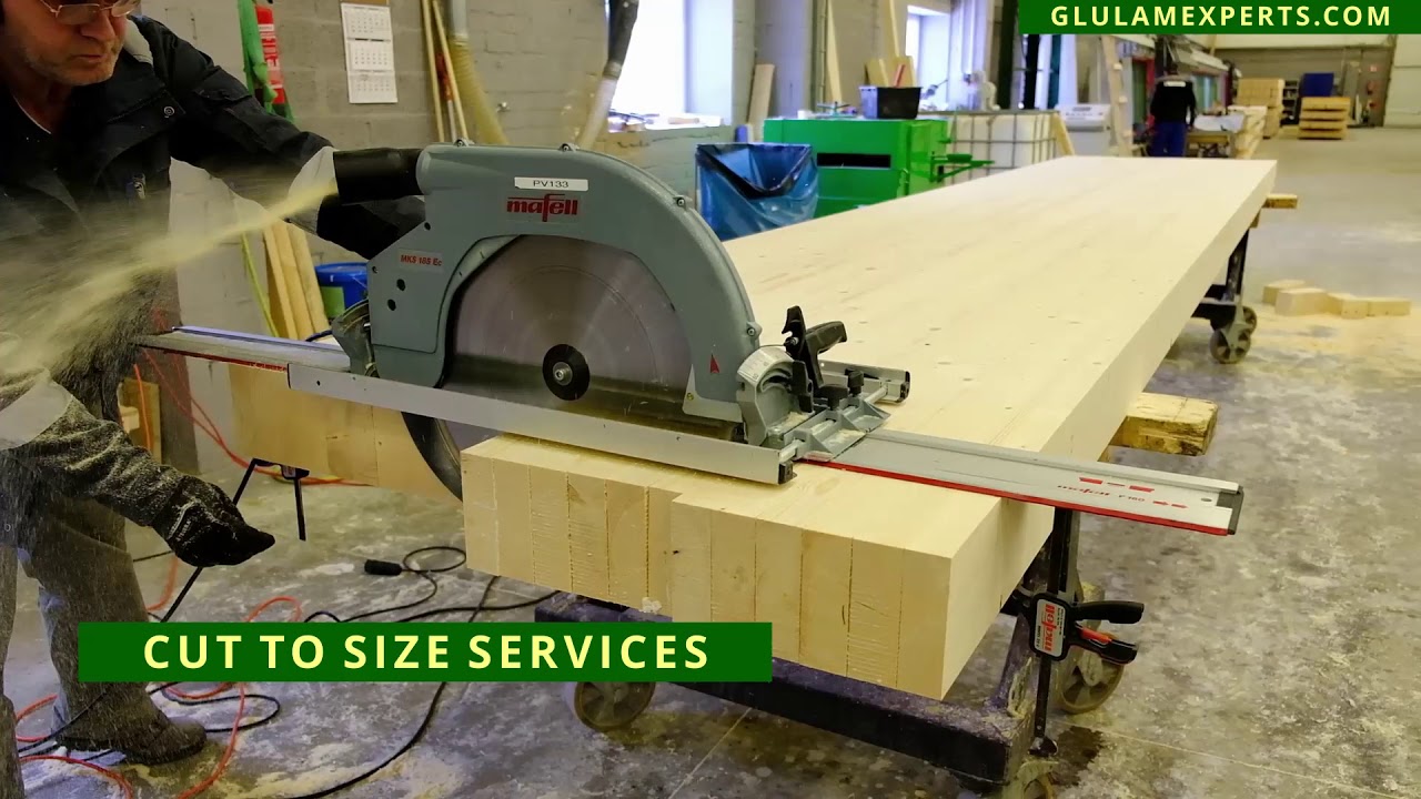 GL28c & GL28h glulam production in Estonia - YouTube