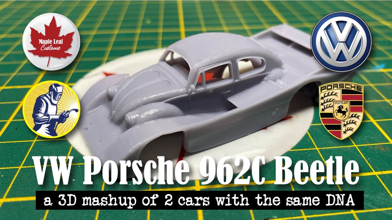 3D printed VW Beetle / Porsche 962C mashup (313) just for fun! - YouTube