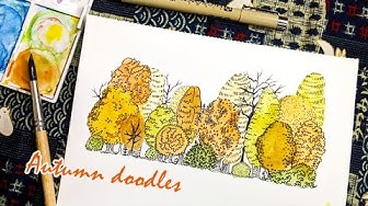 How To Zentangle || 9 Autumn Colors Zentangle Patterns || Meditative ...