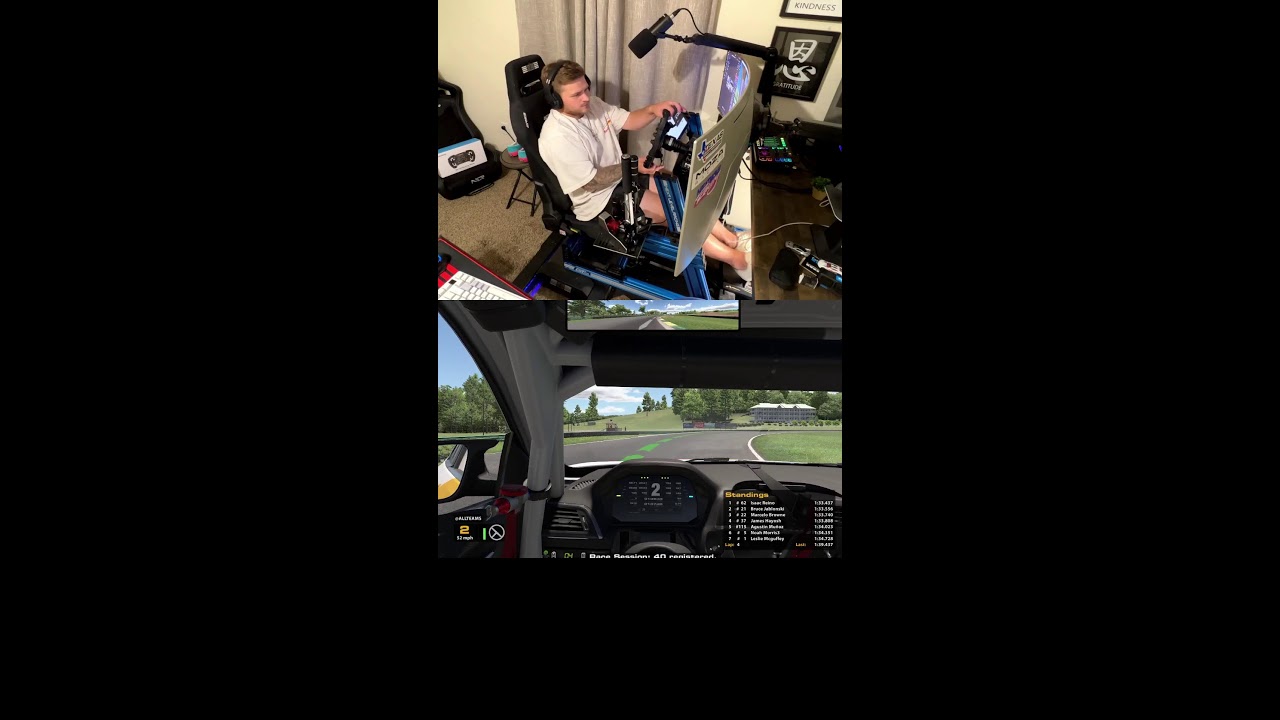 MOTION SIM ON IRACING (Portrait) - YouTube